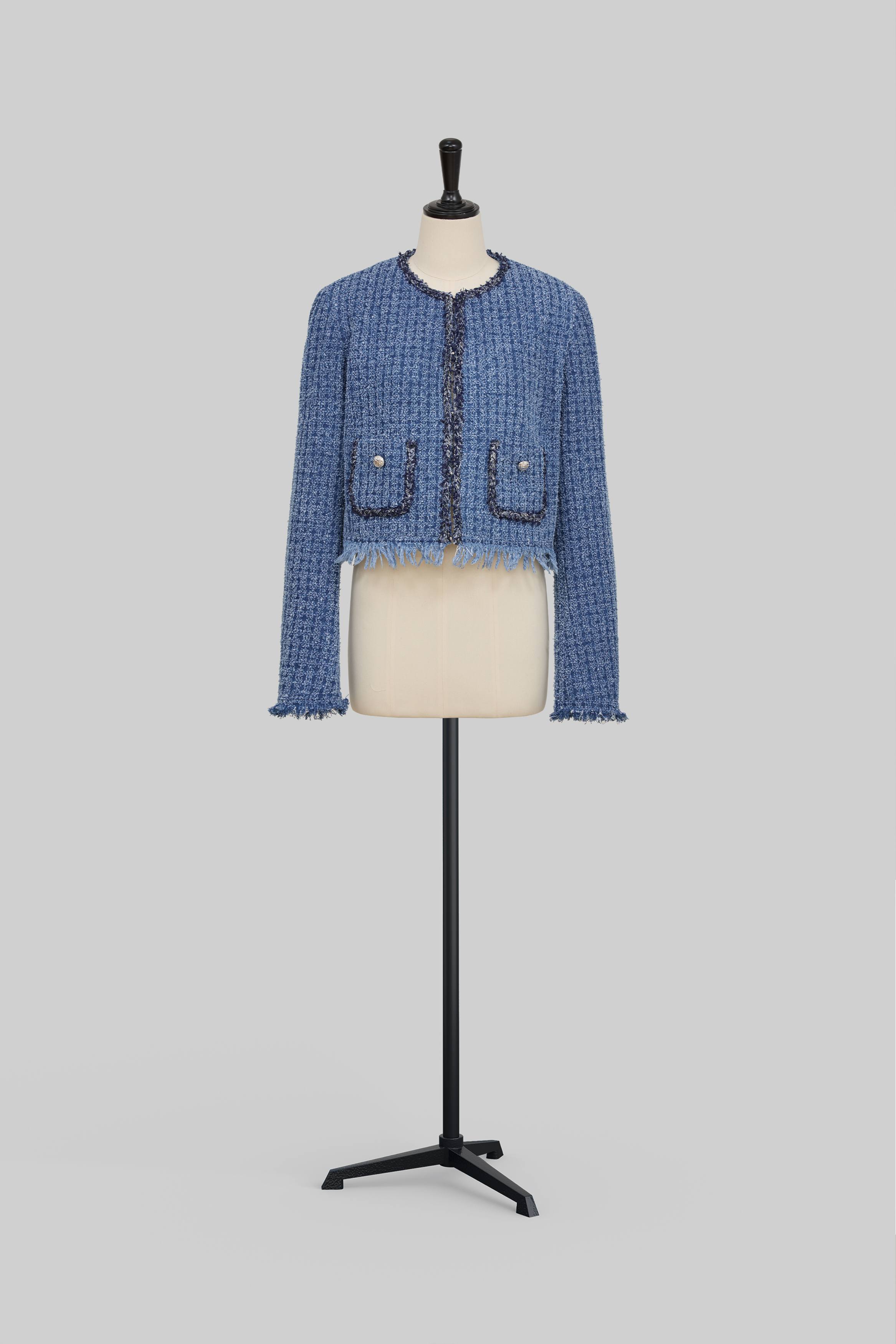 Celestine Jacket in Cotton Denim Tweed – fbrq.com