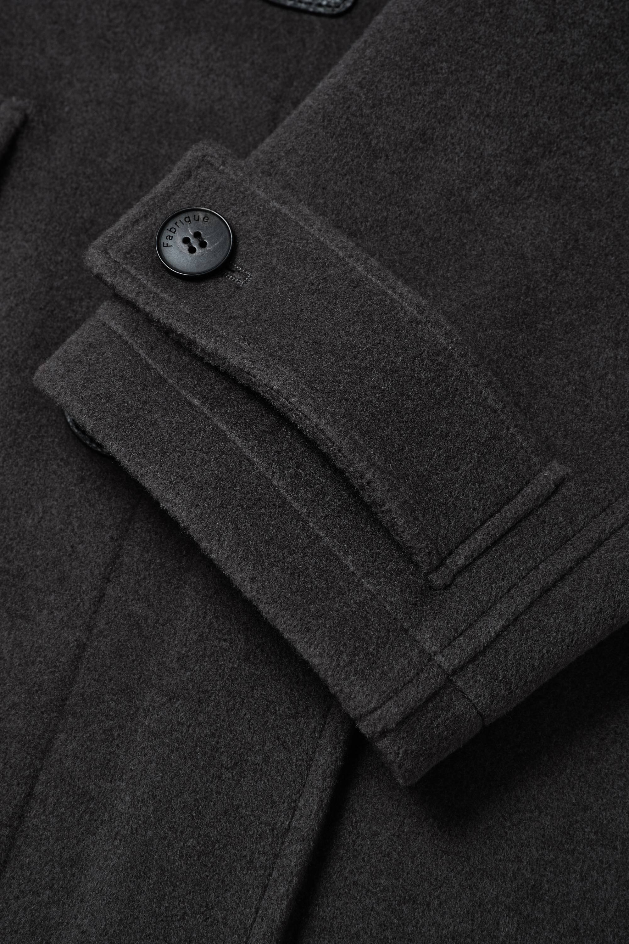 Nara Hand-Finished Horn Button Coat in Wool Melton – fbrq.com