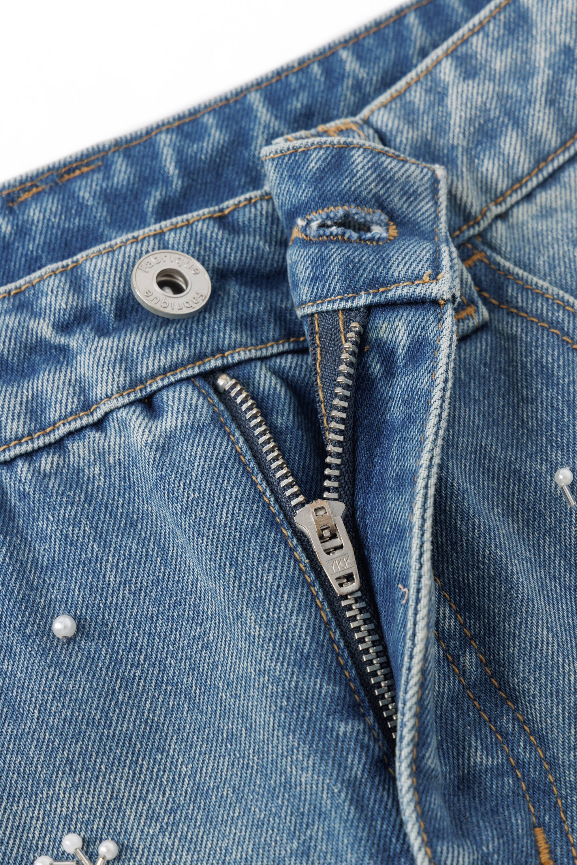 Nico Hand Sewn Embellished Jeans in Lightweight Washed Denim – fbrq.com