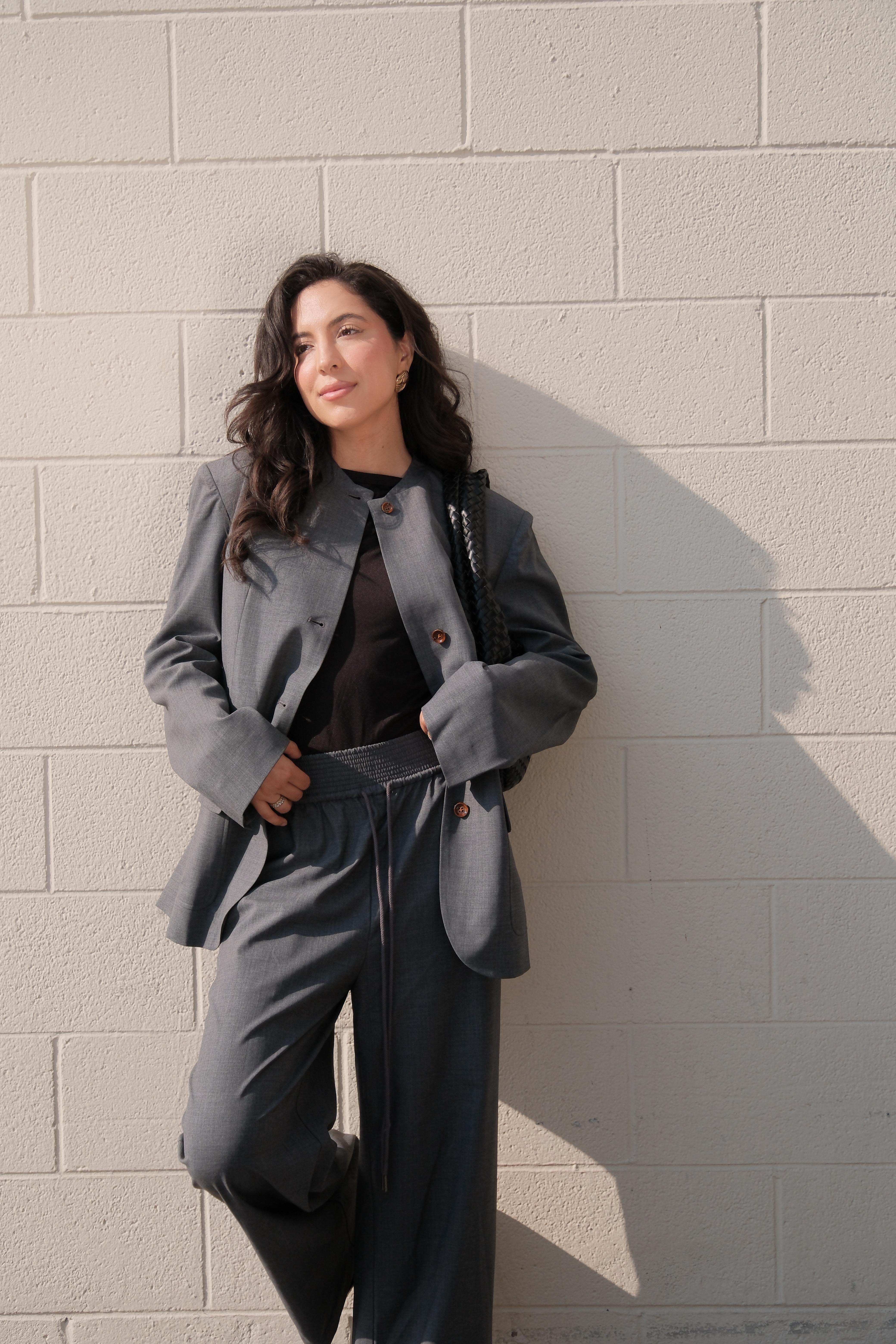 Hera Blazer in Worsted Wool Blend – fbrq.com