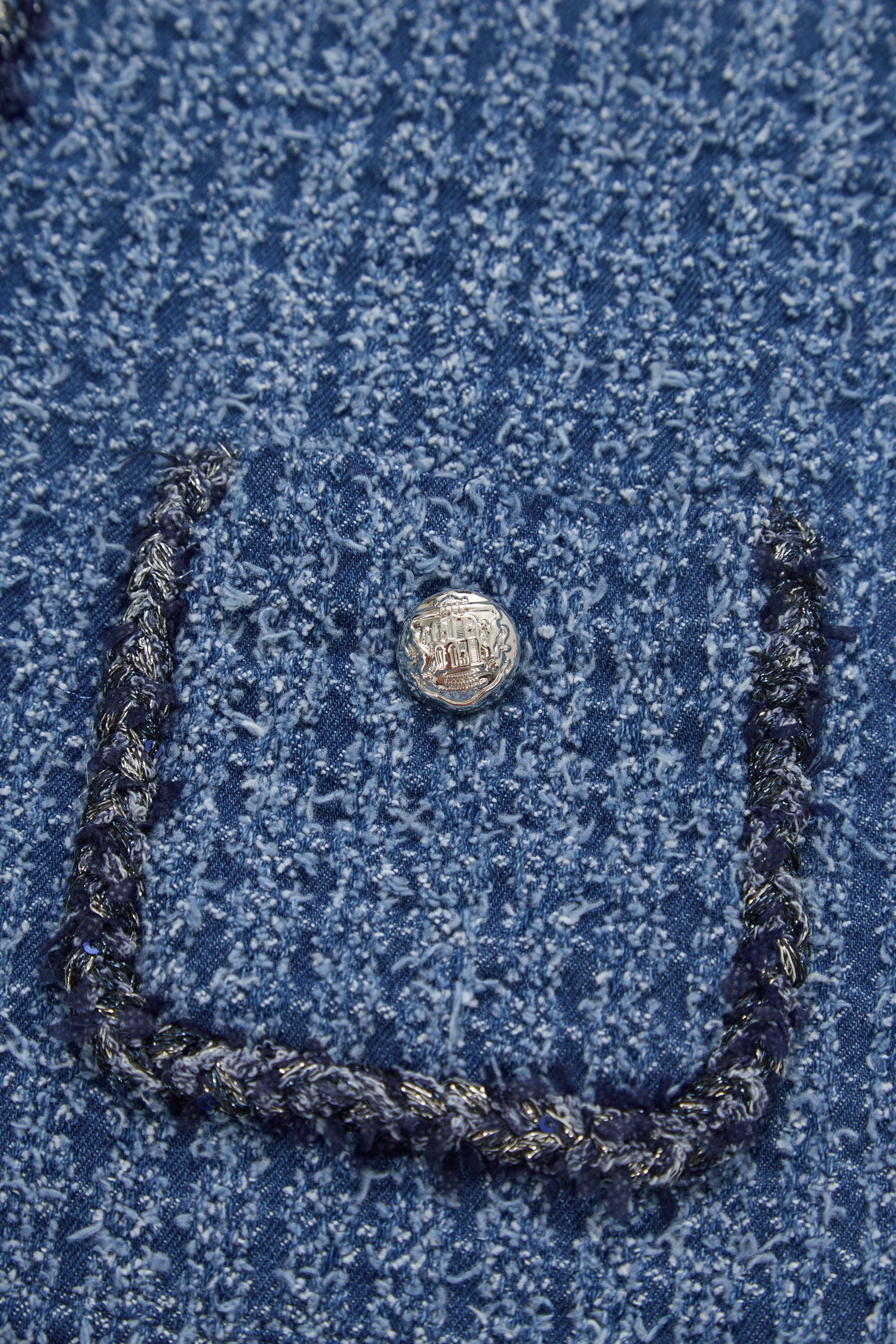 Celestine Jacket in Cotton Denim Tweed – fbrq.com