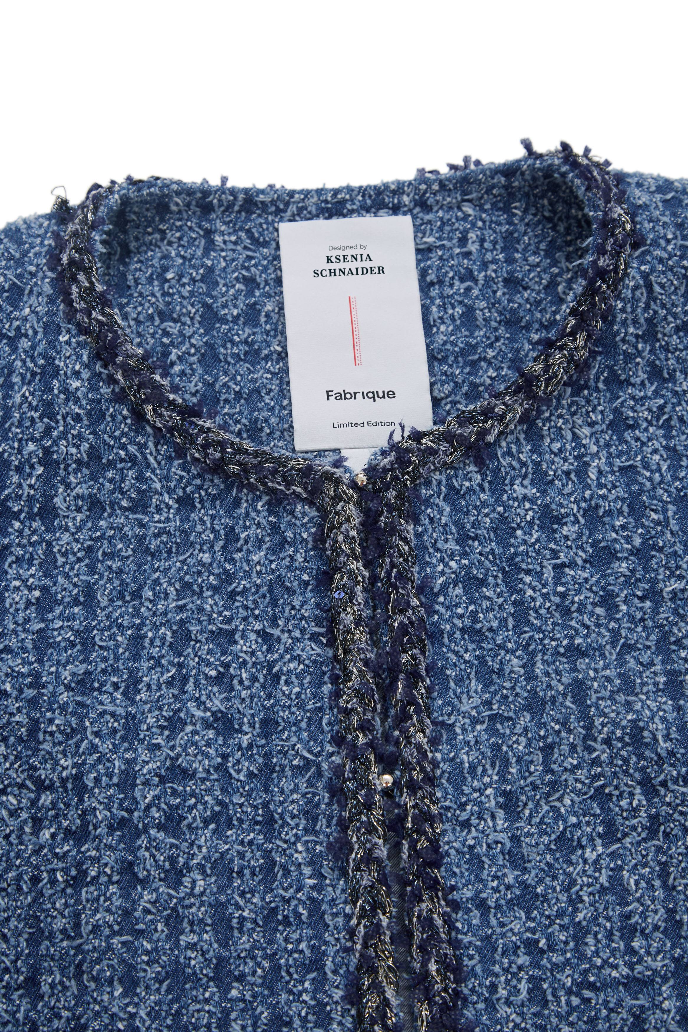 Celestine Jacket in Cotton Denim Tweed – fbrq.com