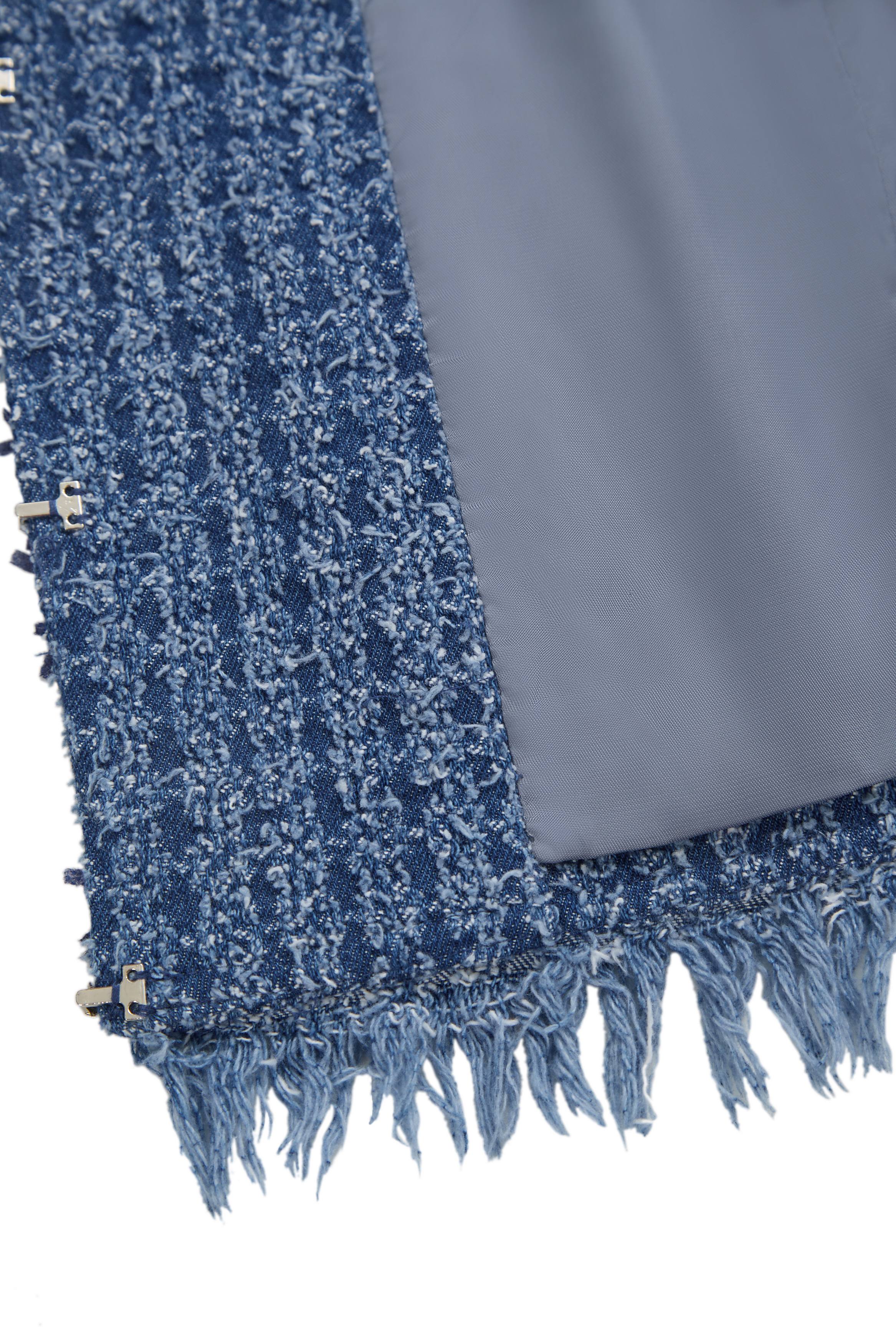 Celestine Jacket in Cotton Denim Tweed – fbrq.com